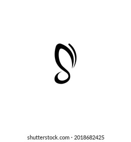 Butterfly Monogram S Transformation Symbol Stock Vector (Royalty Free ...