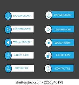 Button Vector Asset User Interface Design Stock Vector (Royalty Free) 2265340193 | Shutterstock