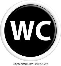 Button Wc Round Shape 3d Vector Stock Vector (Royalty Free) 289201910 ...