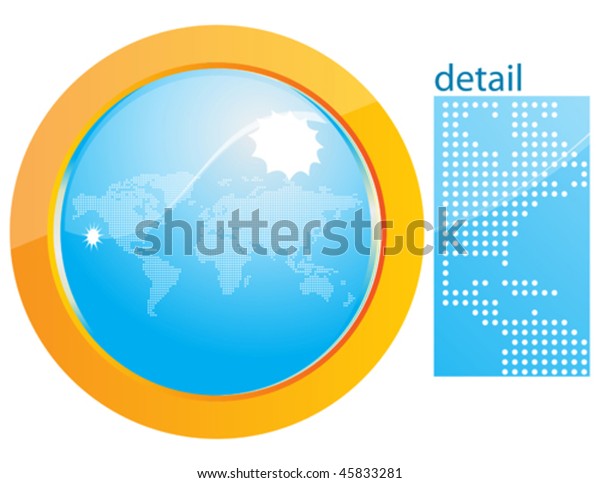Button World Map Stock Vector (Royalty Free) 45833281 | Shutterstock