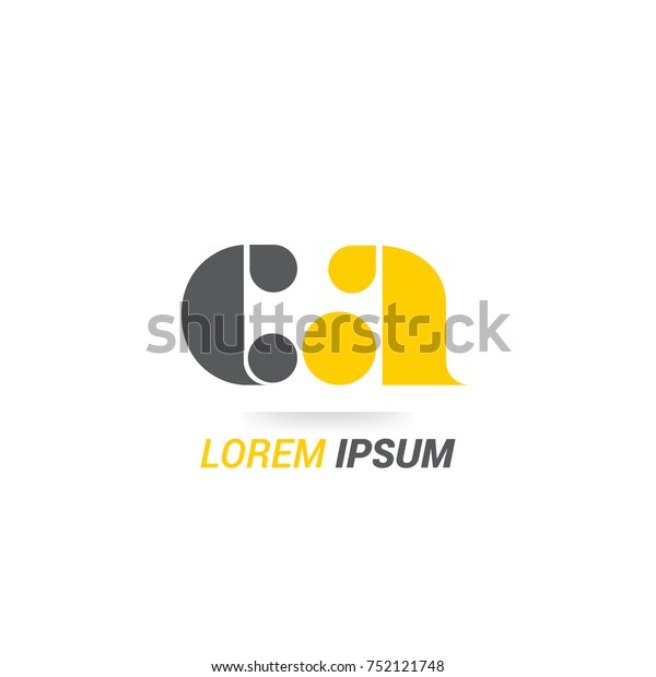 Ca Lettering Logo Vector Isolated On Stock Vector (Royalty Free ...