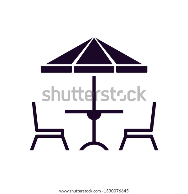 Cafe Table Icon Vector Stock Vector (Royalty Free) 1330076645 ...