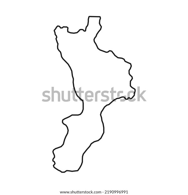 Calabria Map Region Italy Vector Illustration Stock Vector (Royalty Free) 2190996991 | Shutterstock