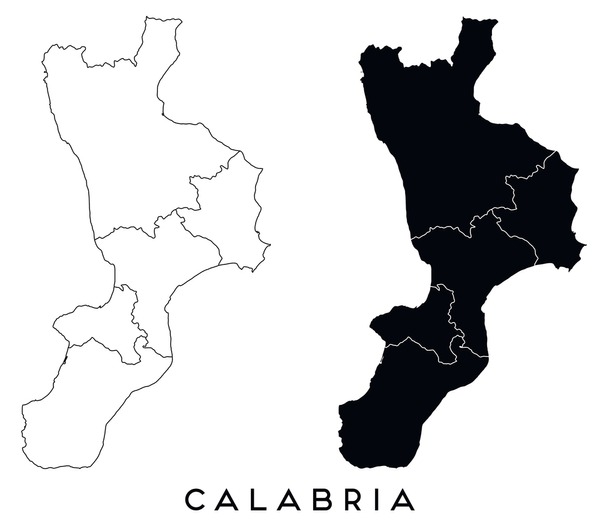 Mapa De Calabria Italia Calabria Italy Map Custom Etsy