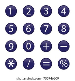Calculator Buttons Design Vector Design Elements Stock Vector (Royalty ...