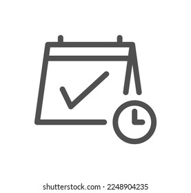 Calendar Icon Outline Linear Vector Stock Vector (Royalty Free ...