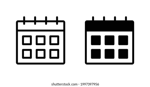 Calendar Vector Icons Check Mark Set Stock Vector (Royalty Free ...