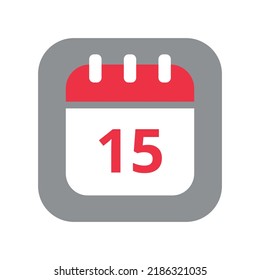 Calendar Vector Flat Icon Simple Calendar Stock Vector (Royalty Free ...