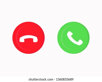 Answer Decline Phone Call Buttons Phone Stock Vector (Royalty Free ...