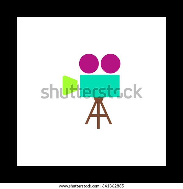 Camcorder Simple Vector Button Illustration Symbol Stock Vector ...