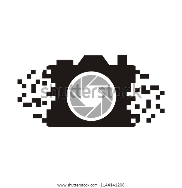 Camera Pixel Logo Stock Vector (Royalty Free) 1144141208 | Shutterstock