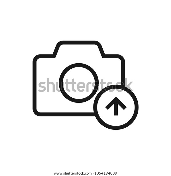 Camera Upload Icon Stock Vector (Royalty Free) 1054194089 | Shutterstock