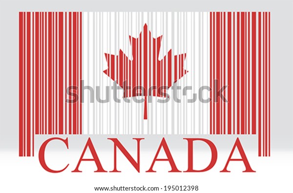 Canada Barcode Flag Vector Stock Vector (Royalty Free) 195012398 ...