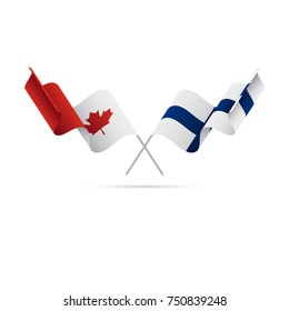 Canada Finland Flags Crossed Flags Vector Stock Vector (Royalty Free) 750839248 | Shutterstock