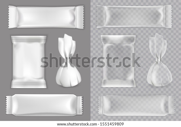 Candy Packaging Mockup Set Vector Isolated Stock Vector (Royalty Free ...