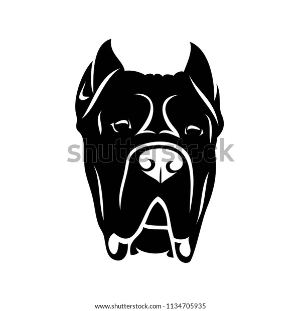 Cane Corso Dog Isolated Vector Illustration Stock Vector (Royalty Free ...