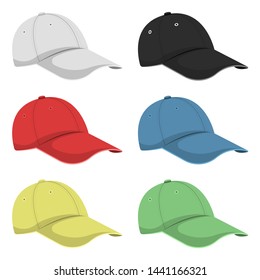 Cartoon Different Colorful Cap Hat Text Stock Vector (Royalty Free ...