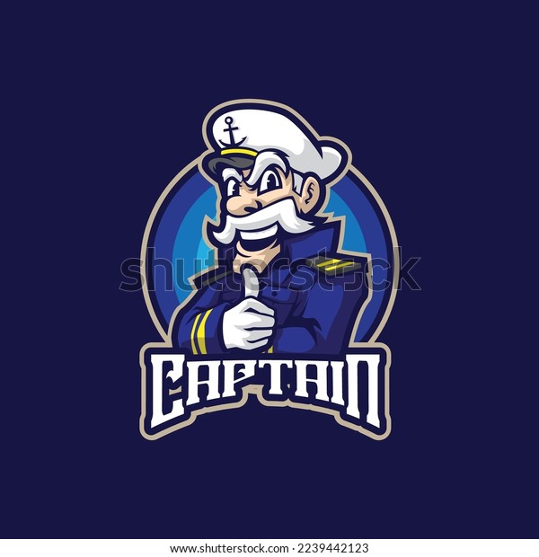 Captain Mascot Logo Design Vector Modern Stock Vector (Royalty Free ...