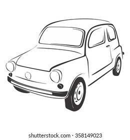 Car Side View Black White Vector Stock Vector (Royalty Free) 737068933 ...