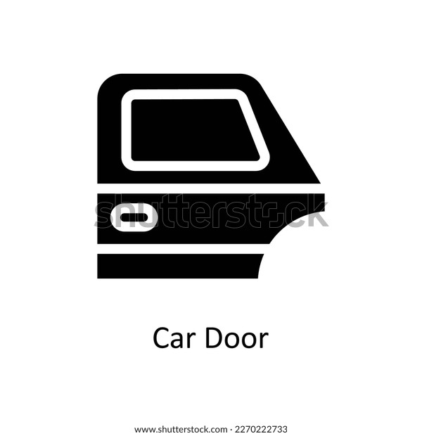Car Door Vector Solid Icons Simple Stock Vector (Royalty Free ...