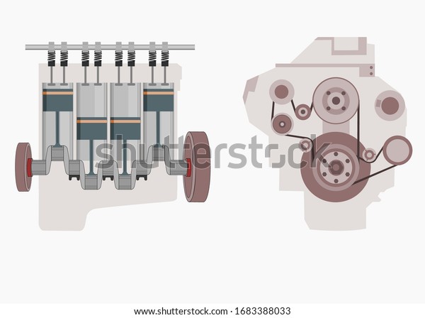 Car Engine 2d Vector Animation Stock Vector (Royalty Free) 1683388033 ...