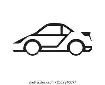 Car Icon Editable Vector Isolated White Stock Vector (Royalty Free ...