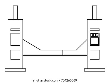 Car Lifting Machine Stock Vector (Royalty Free) 792357445 | Shutterstock