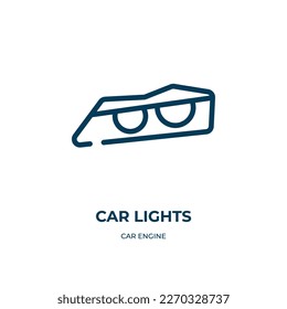 Car Lights Icon Linear Vector Illustration Stock Vector (Royalty Free ...