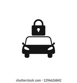 Car Lock Icon Vector Simple Isolated Stock Vector (Royalty Free ...