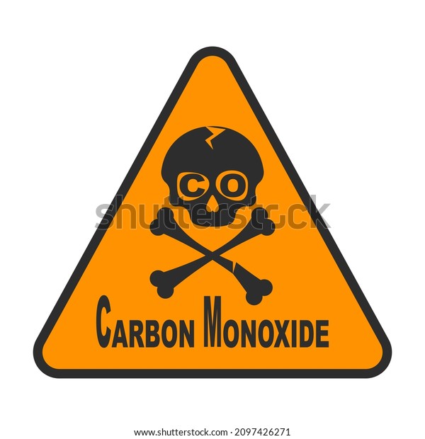 Carbon Monoxide Poisoning Triangular Alert Sign Stock Vector (Royalty Free) 2097426271 ...