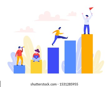 Career Development Concept Flat Vector Illustration Stock Vector ...