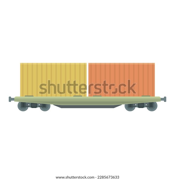 Cargo Container Icon Cartoon Vector Train Stock Vector (Royalty Free ...
