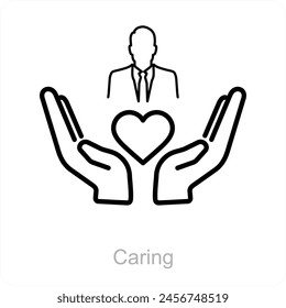Caring Icons Symbol Vector Elements Infographic Stock Vector (Royalty ...
