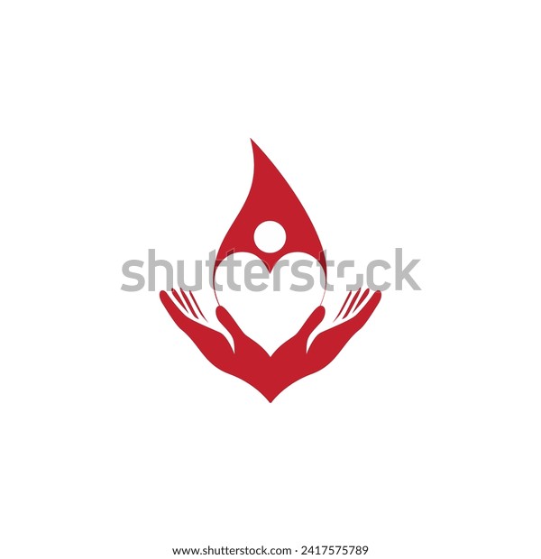 Caring Logo Vector Red Image Pleading Stock Vector (Royalty Free ...