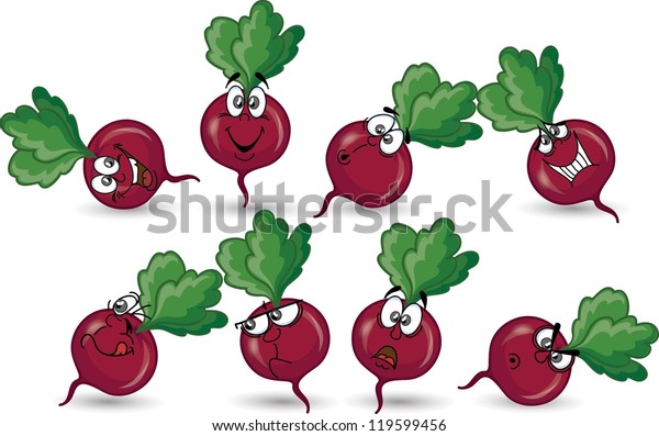 Cartoon Beet Stock Vector (Royalty Free) 119599456 | Shutterstock