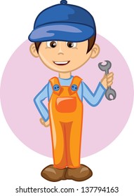 Cartoon Character Worker Stock Vector (Royalty Free) 137794163 ...