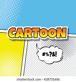 Cartoon Comic Book Template Theme Vector Stock Vector (Royalty Free ...