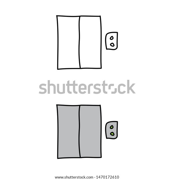 Cartoon Drawing Elevator Stock Vector (Royalty Free) 1470172610 ...
