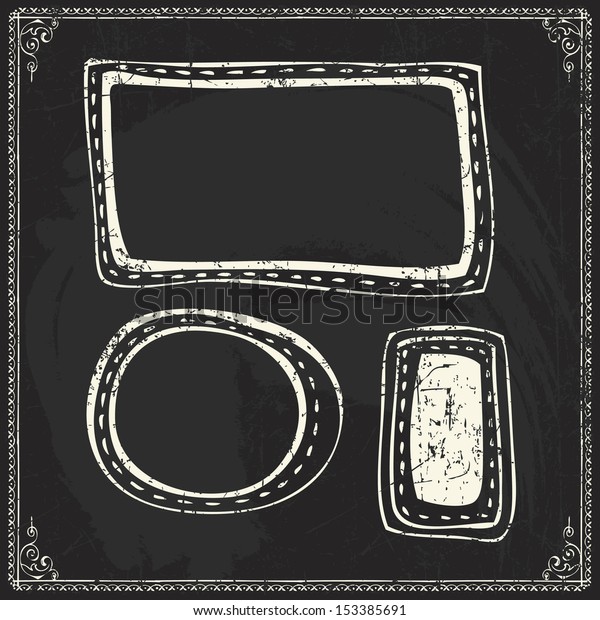 Cartoon Framework Design Elements Line Classic Stock Vector (Royalty ...