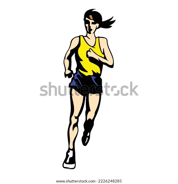 Cartoon Jogging Hand Draw Vector Stock Vector (Royalty Free) 2226248285 ...