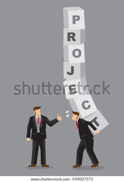 Cartoon Man Carries Heavy Stack Alphabet Stock Vector (Royalty Free ...