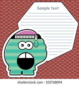Cartoon Monster Message Cloud Stock Vector (Royalty Free) 104544038 ...