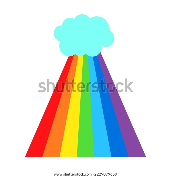 Cartoon Rainbow Vector Rainbow Cloud Colors Stock Vector (Royalty Free ...