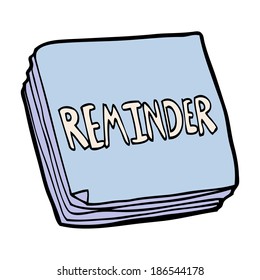 Cartoon Reminder Notes Stock Vector (Royalty Free) 186544178 | Shutterstock