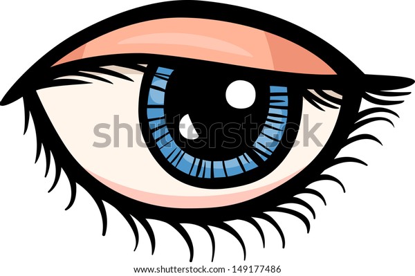 Cartoon Vector Illustration Human Eye Clip Stock Vector (Royalty Free ...