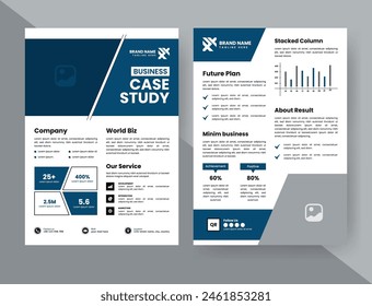 Case Study Layout Flyer Minimalist Business Stock Vector (Royalty Free ...