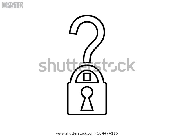 Castle Question Mark Icon Vector Illustration Stock Vector (Royalty ...