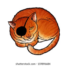 Cat Pirate Eye Patch Vector Stock Vector (Royalty Free) 159896684 ...