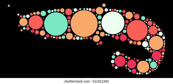 Catfish Shape Vector Design By Color Stock Vector (Royalty Free ...