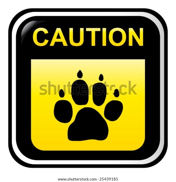 Caution Dog Stock Vector (Royalty Free) 25439185 | Shutterstock